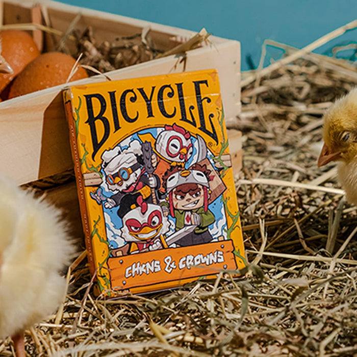 Bicycle Chkns & Crowns Playing Cards | Fully Custom Illustrated Deck